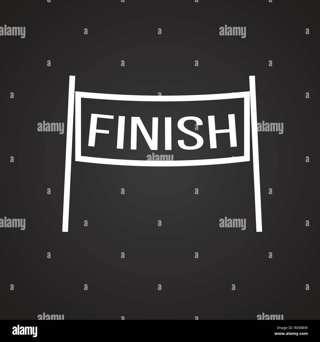 Finish button on black Stock Vector Images - Alamy