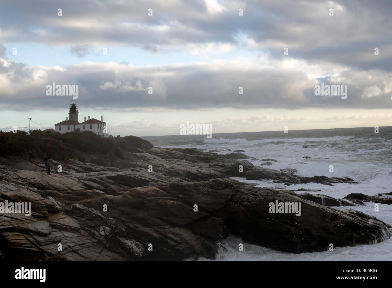 Beavertail lighthouse on Jamestown Rhode Island Stock Photo - Alamy