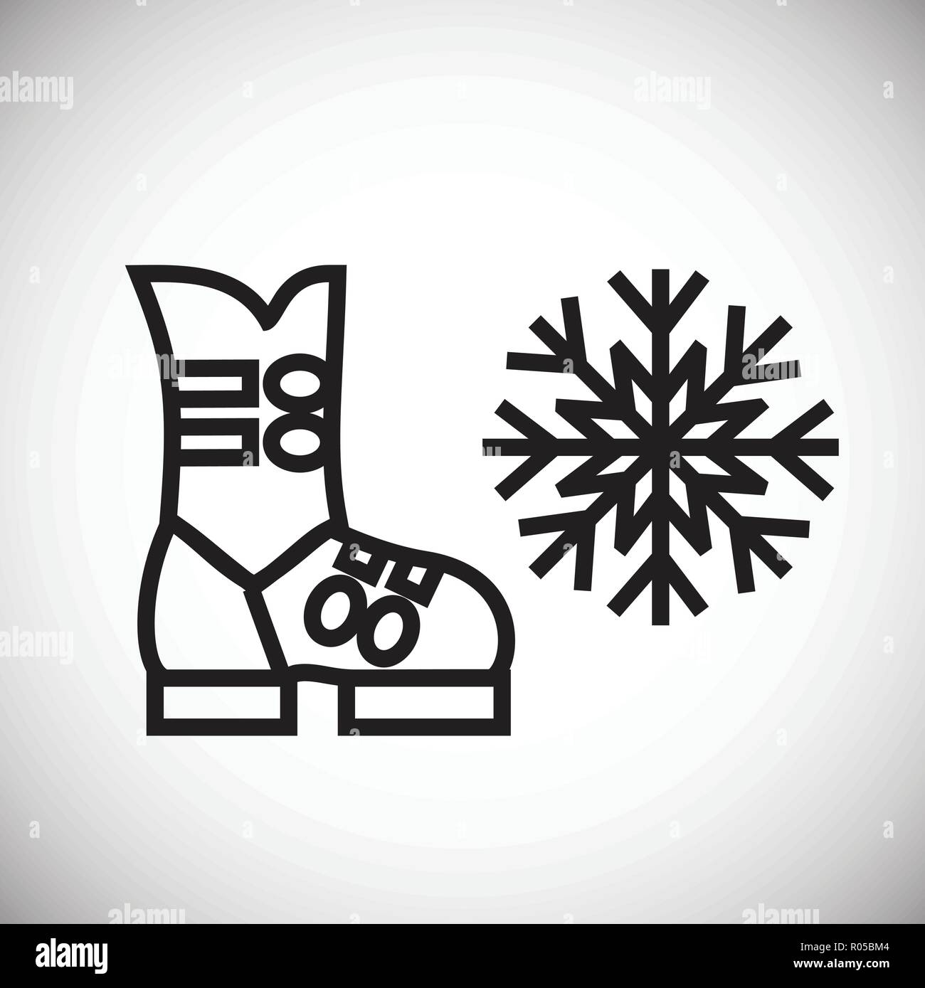 Snow boots thin line on white background Stock Vector Image & Art - Alamy