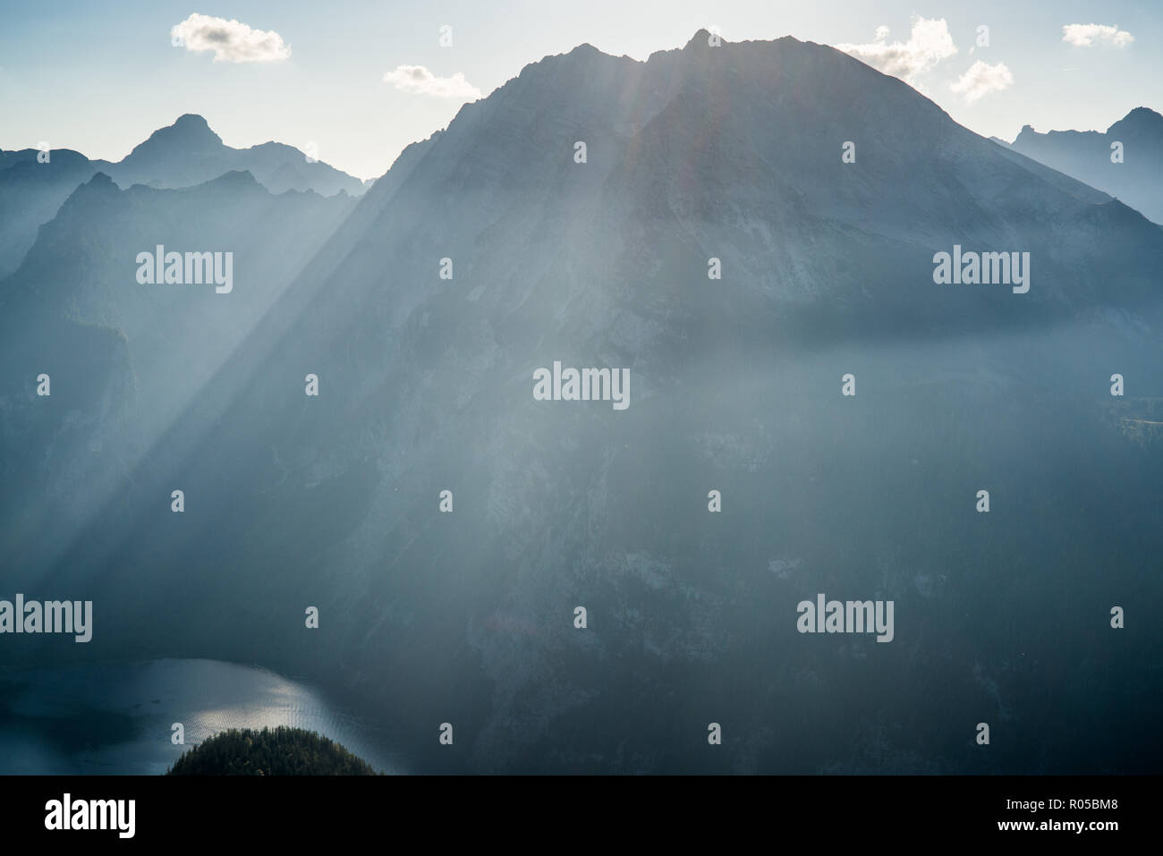 view from Jenner mountain, National park Berchtesgaden, Germany, Europe ...