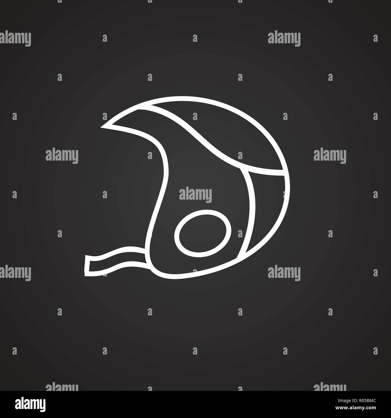 Ski helmet on black Stock Vector Images - Alamy