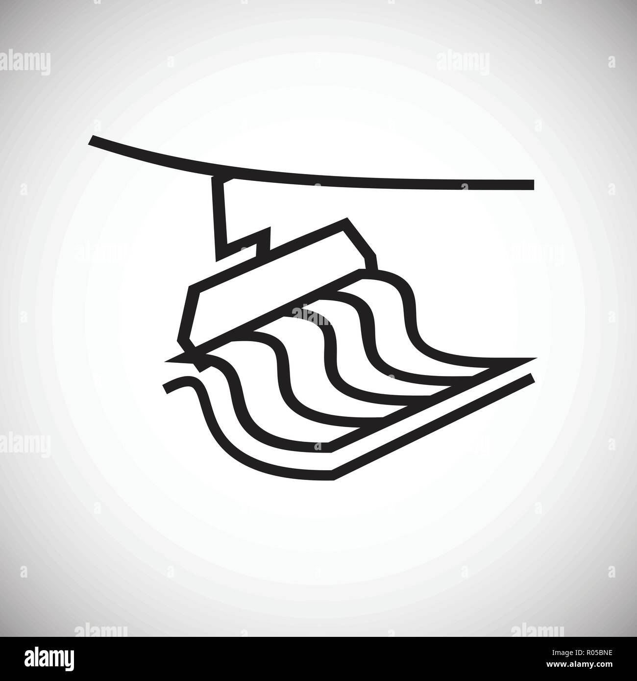 Ski lift thin line on white background Stock Vector Image & Art - Alamy