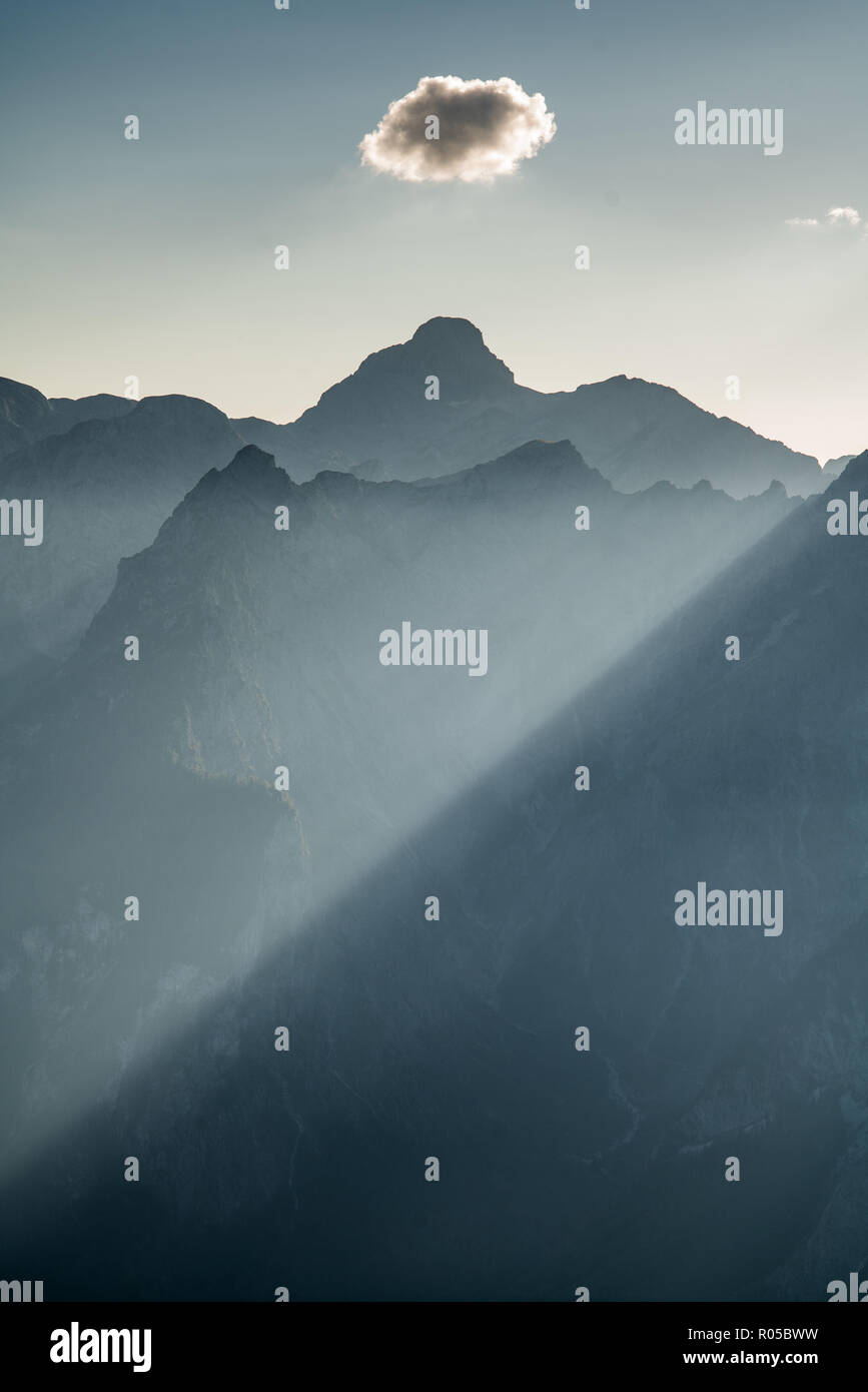 view from Jenner mountain, National park Berchtesgaden, Germany, Europe ...
