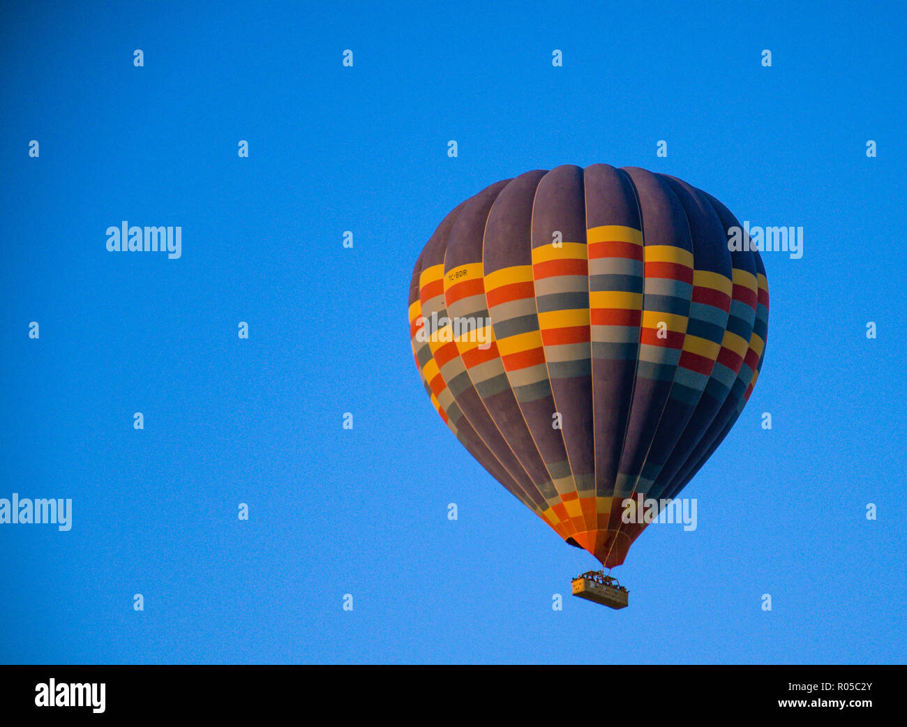 Cappadocia - Turkey - August 2018: Hot air balloon fly at sunrise Stock ...