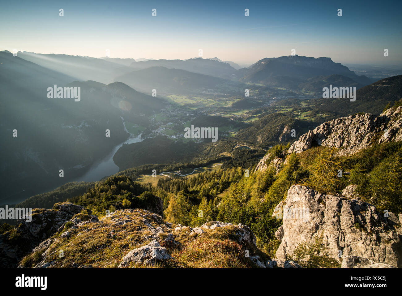 view from Jenner mountain, National park Berchtesgaden, Germany, Europe ...