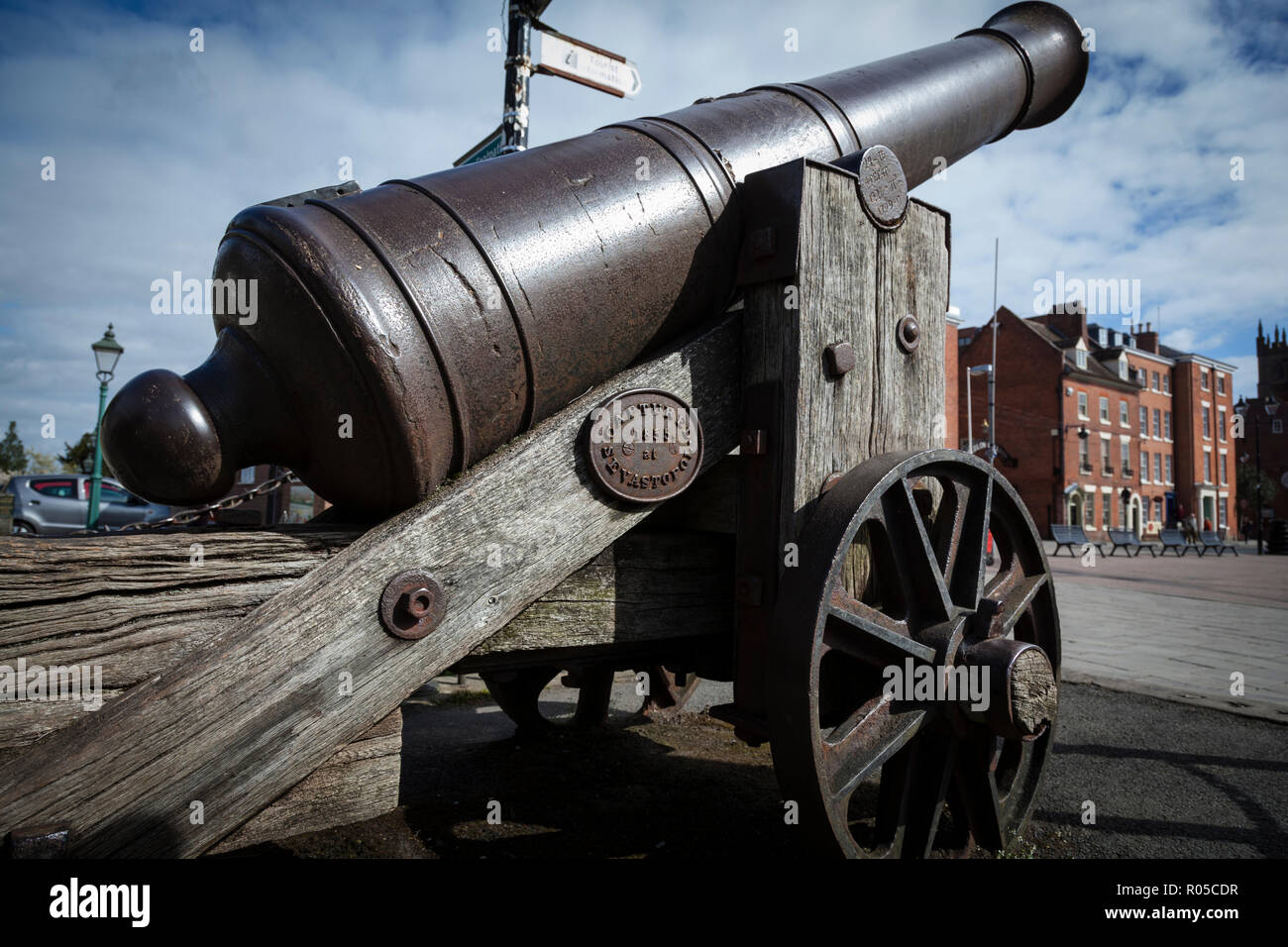 Cannon captured at Sevastopol in 1855 during the Crimean War and now ...