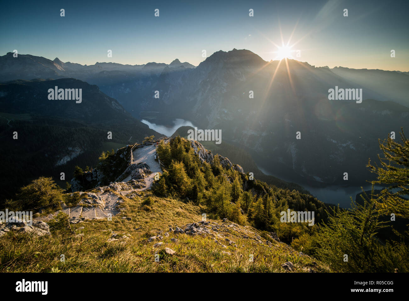 view from Jenner mountain, National park Berchtesgaden, Germany, Europe ...