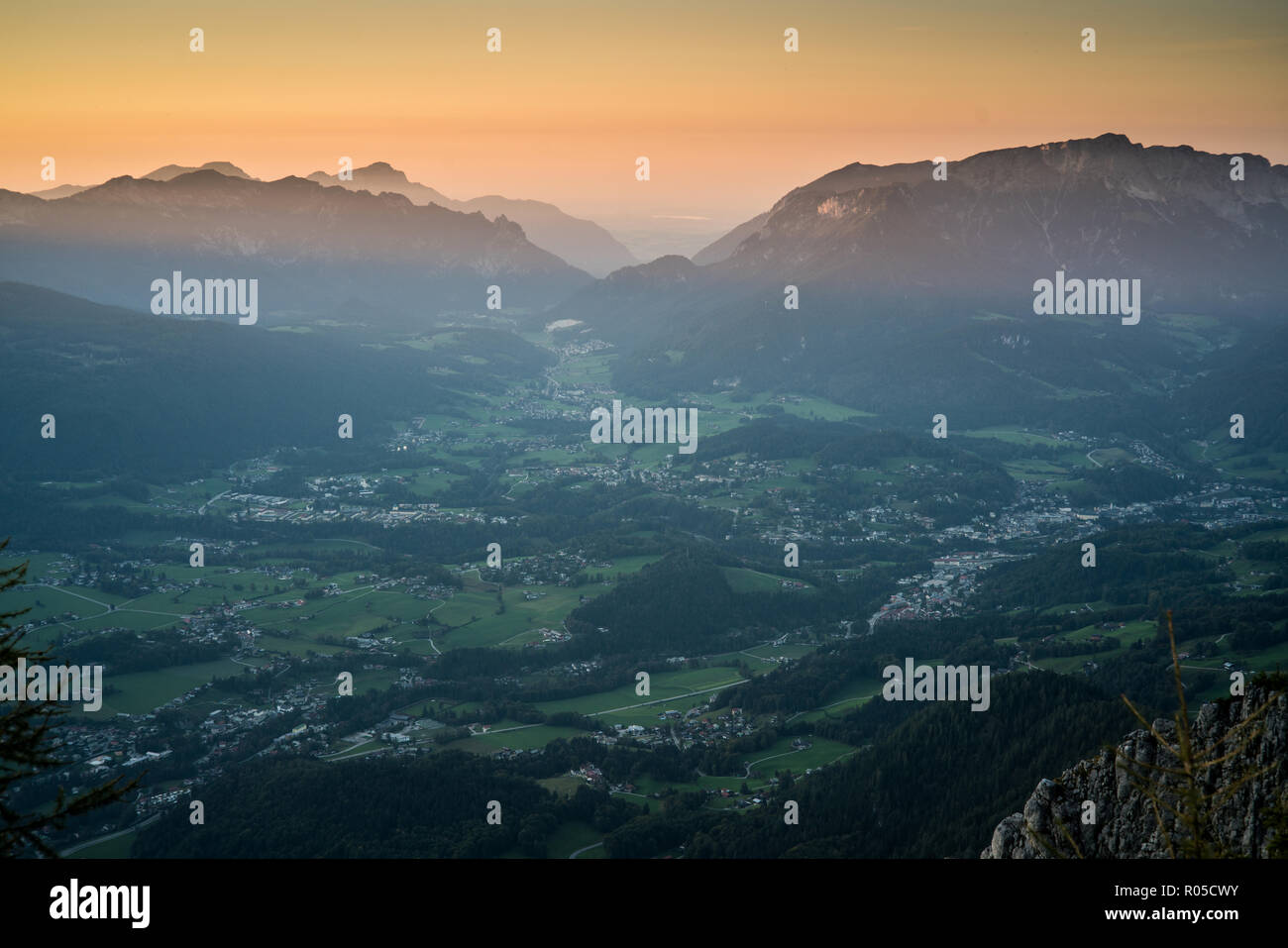 view from Jenner mountain, National park Berchtesgaden, Germany, Europe ...
