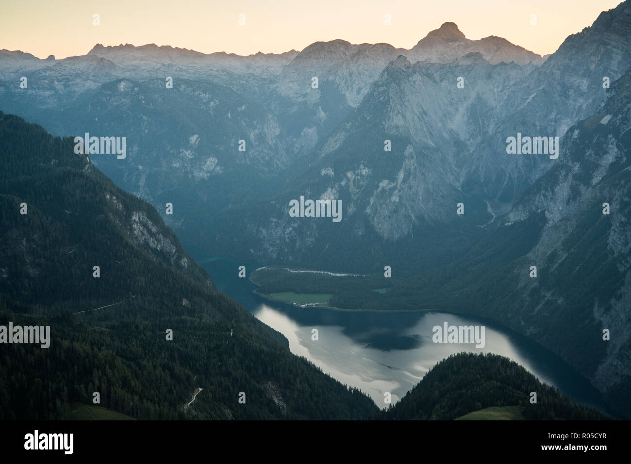 view from Jenner mountain, National park Berchtesgaden, Germany, Europe ...