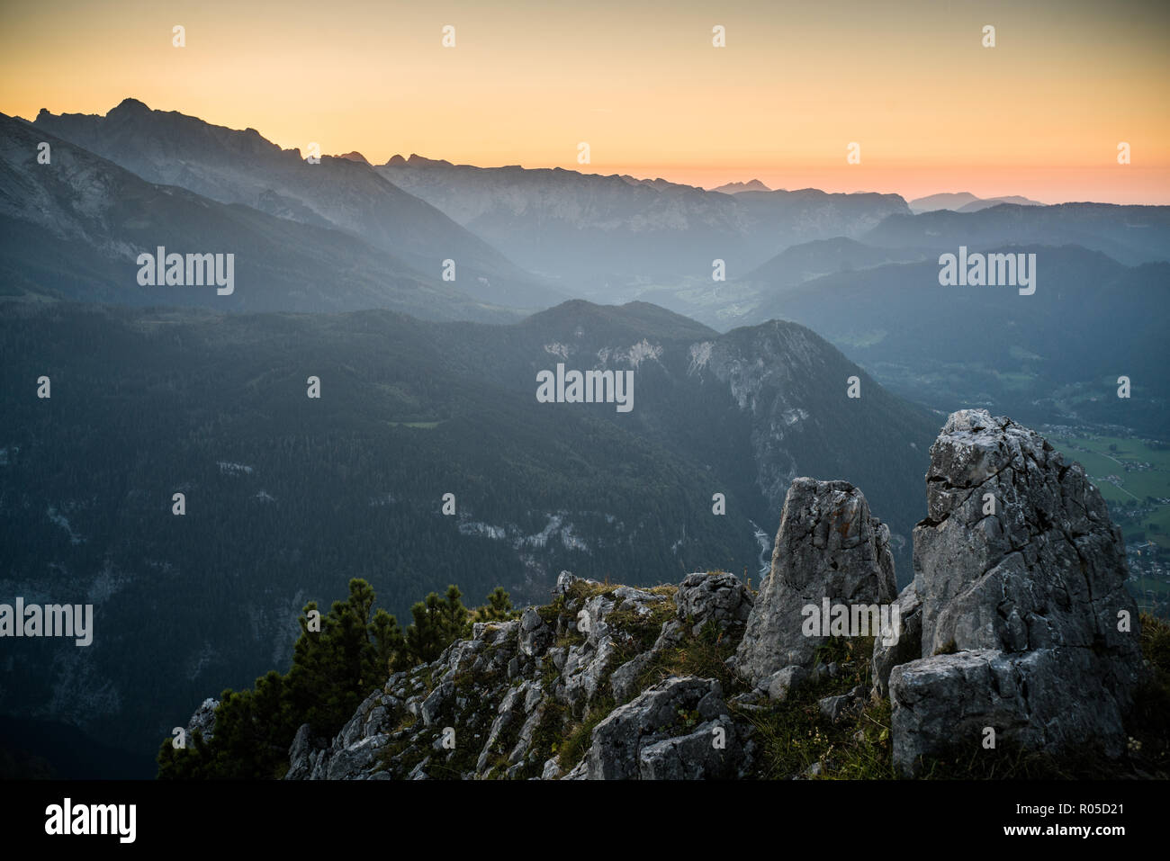 view from Jenner mountain, National park Berchtesgaden, Germany, Europe ...