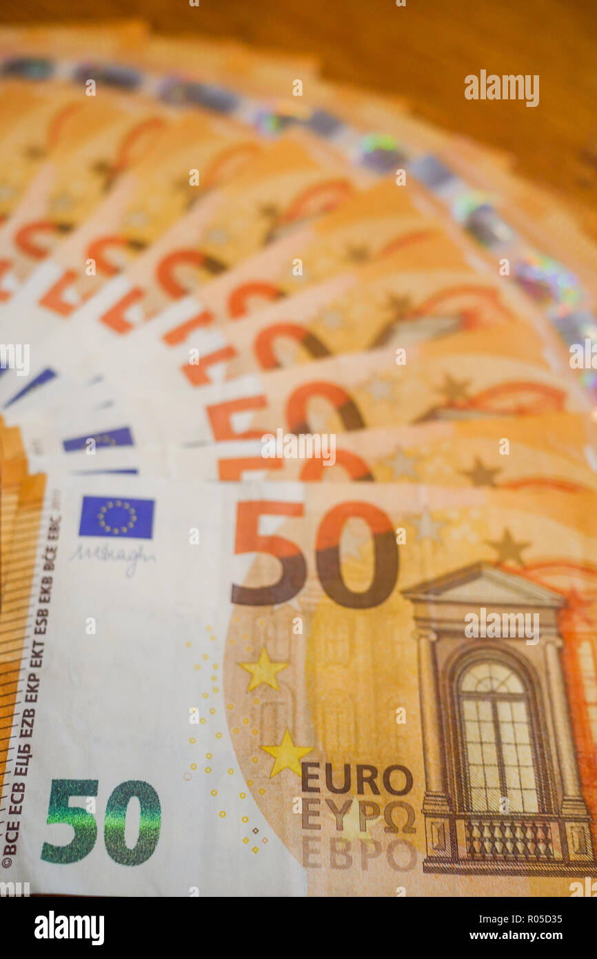 Euro banknotes, Lyon, France Stock Photo - Alamy
