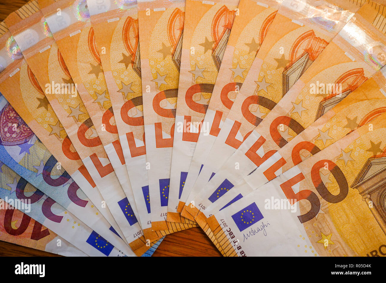 Euro banknotes, Lyon, France Stock Photo - Alamy