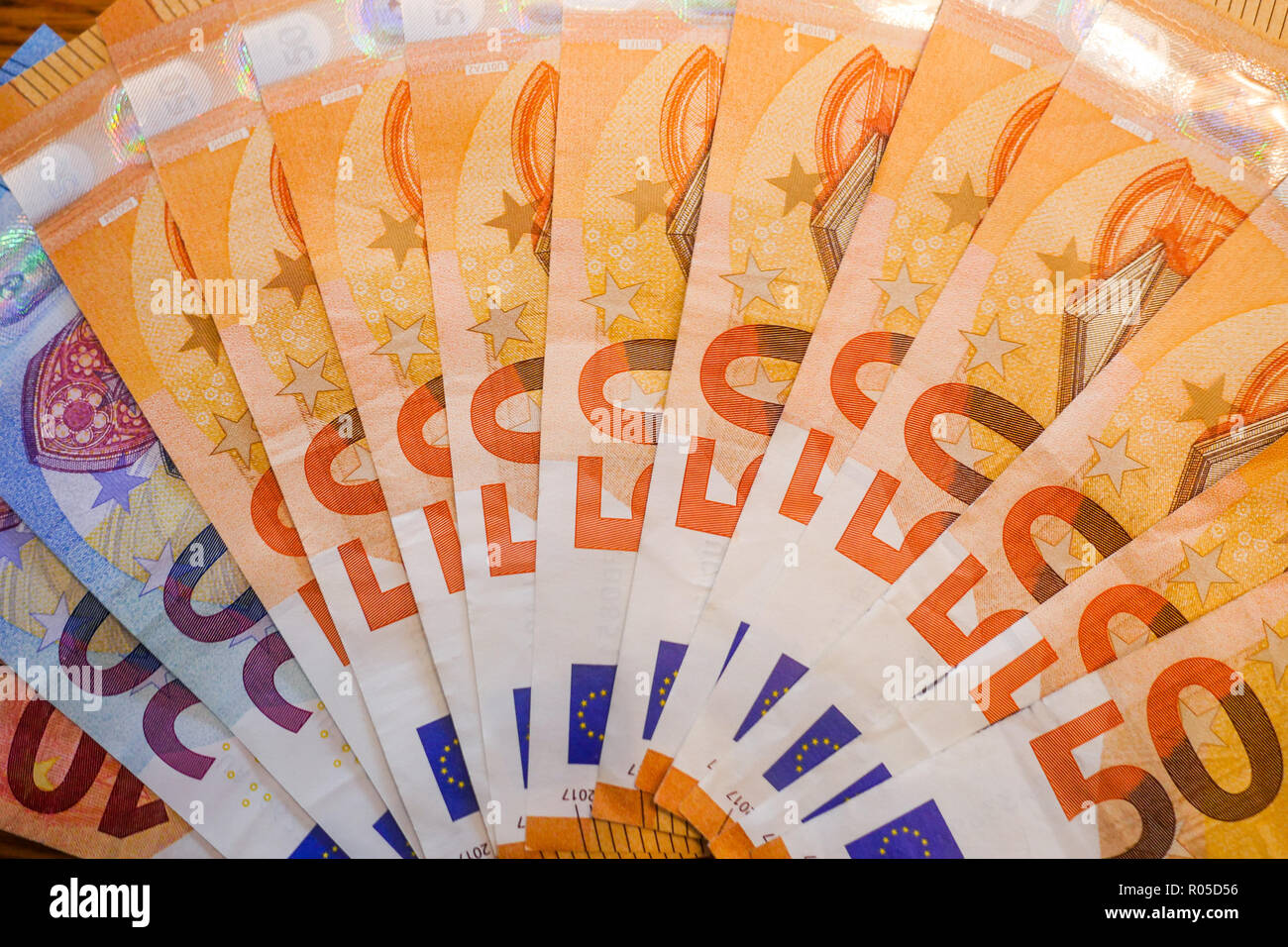 Euro banknotes, Lyon, France Stock Photo - Alamy