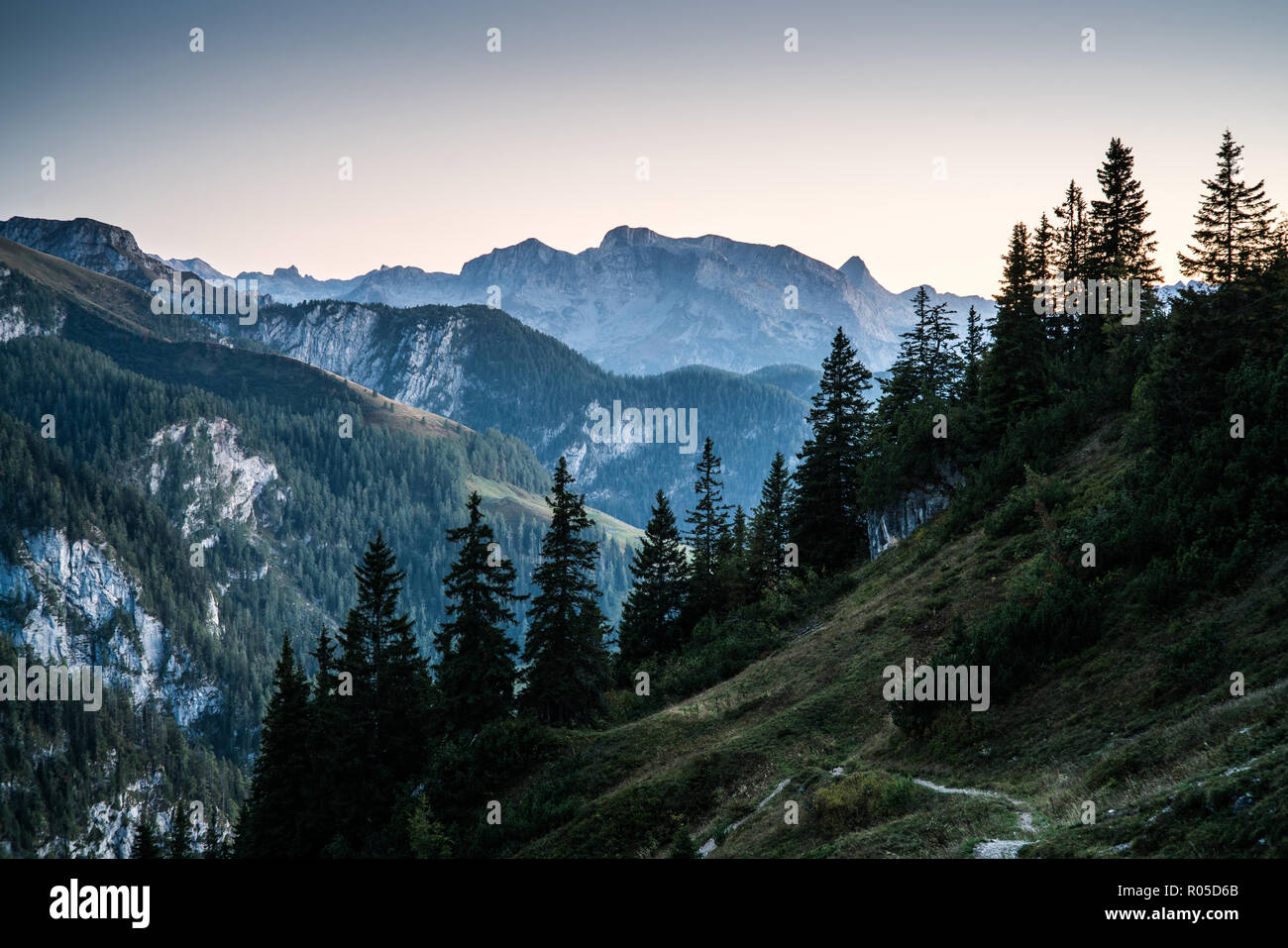 view from Jenner mountain, National park Berchtesgaden, Germany, Europe ...