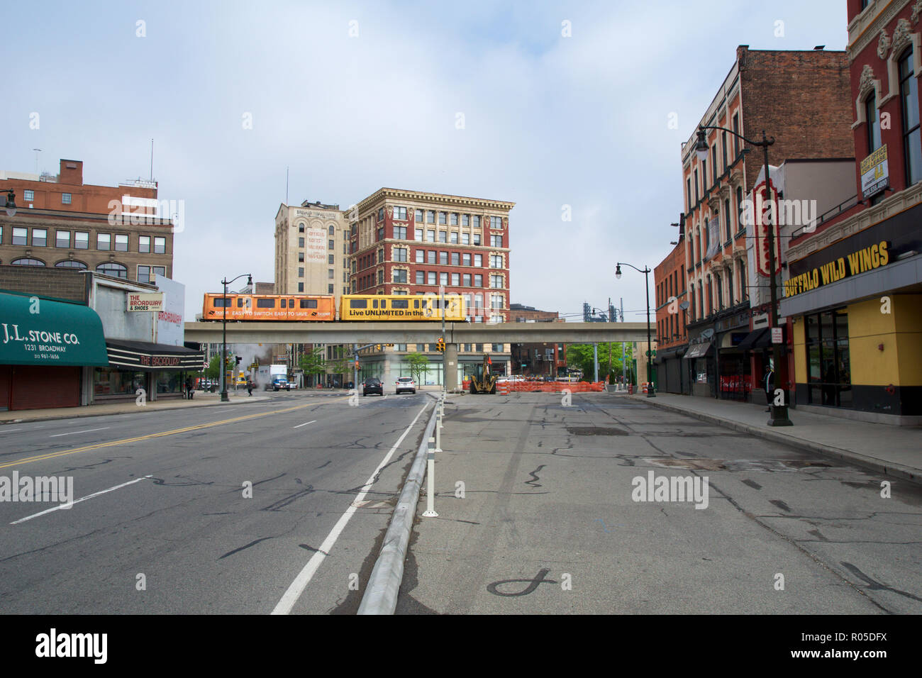 DETROIT, MICHIGAN, UNITED STATES - MAY 22nd, 2018: Detoit People Mover ...