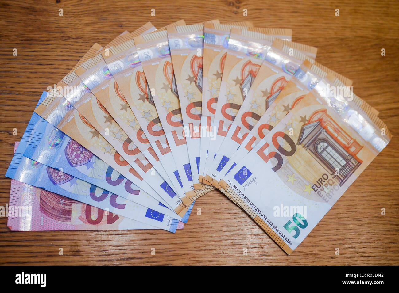 Euro banknotes, Lyon, France Stock Photo - Alamy