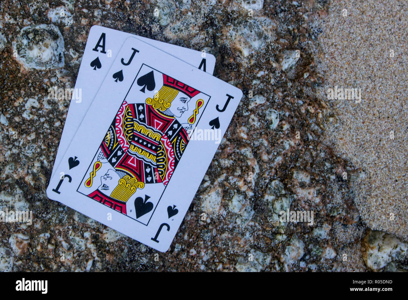 Card game beach hi-res stock photography and images - Alamy