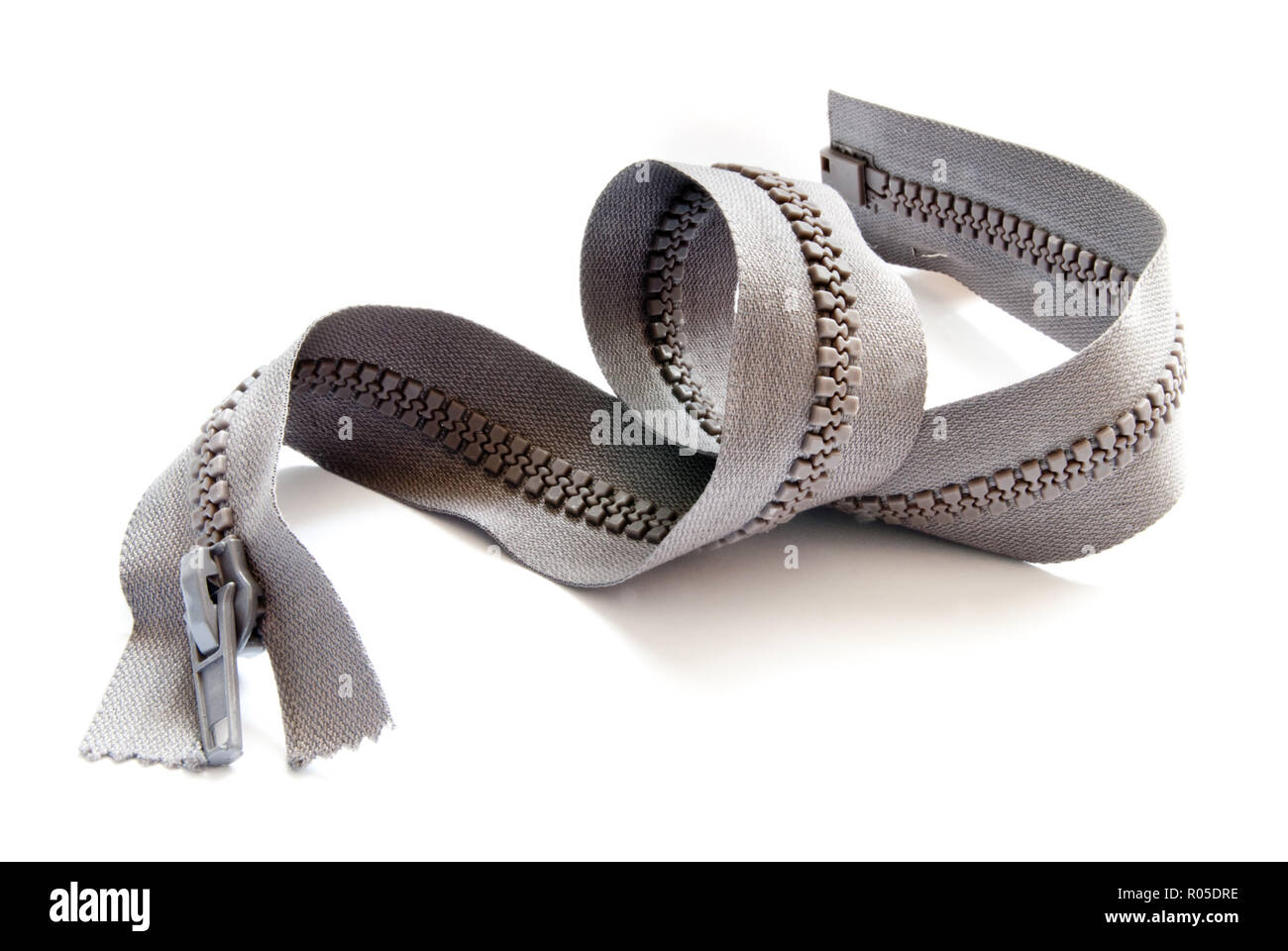zipper isolated on a white background Stock Photo - Alamy