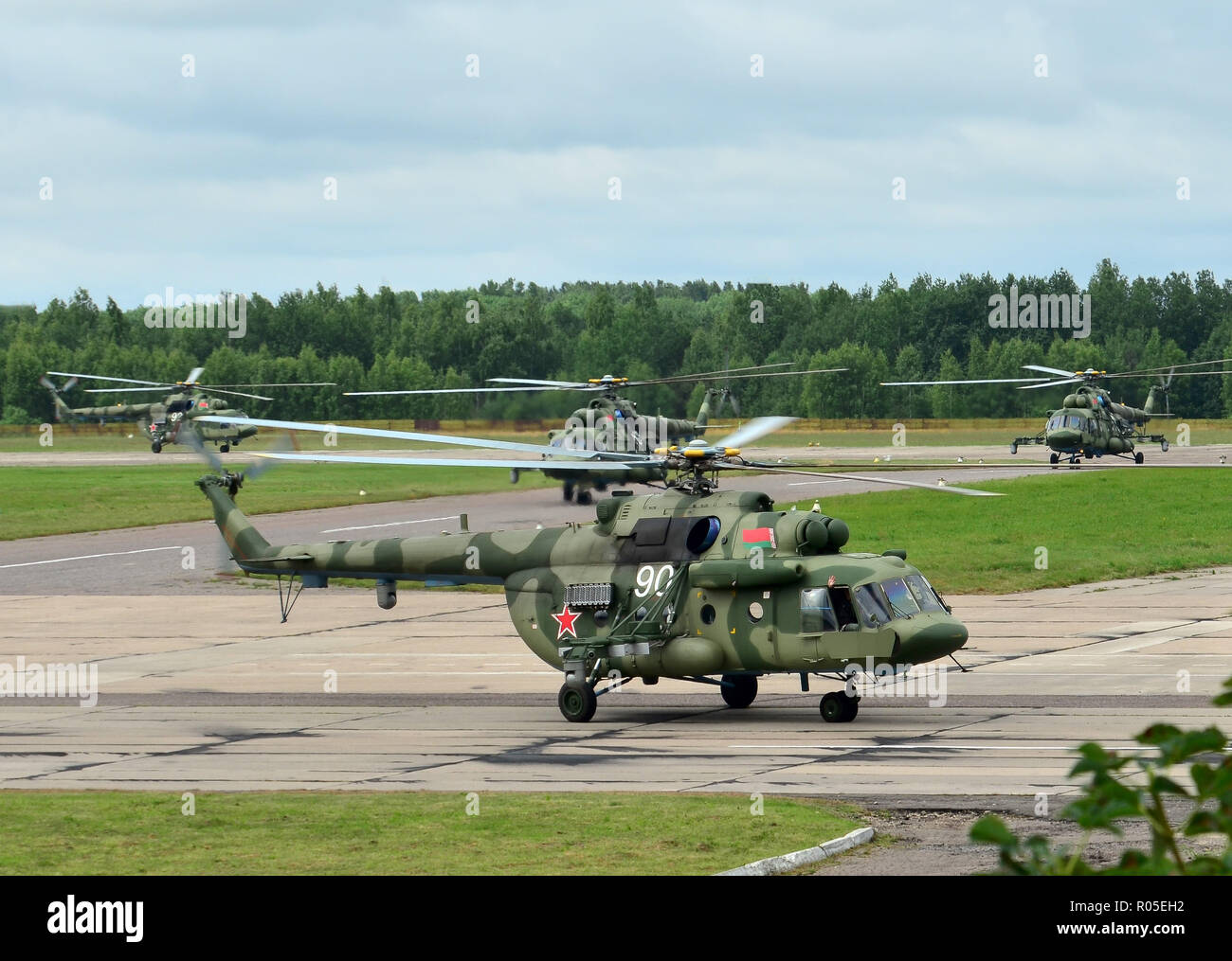 Republic of Belarus. July 3, 2018. Mi-8MTV-5 helicopters of the ...