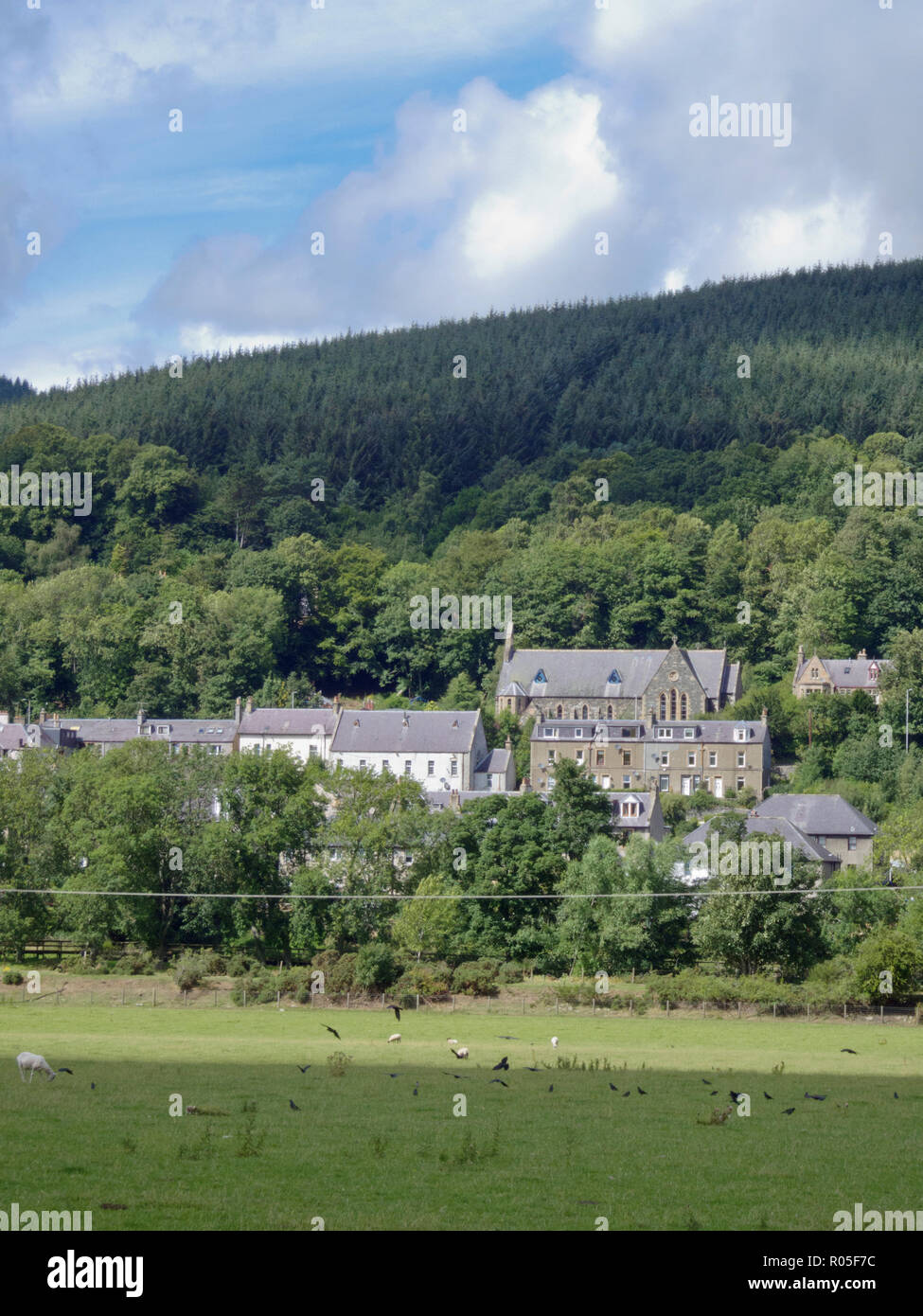Walkerburn, Tweed Valley, Borders, Scotland, UK in August Stock Photo ...