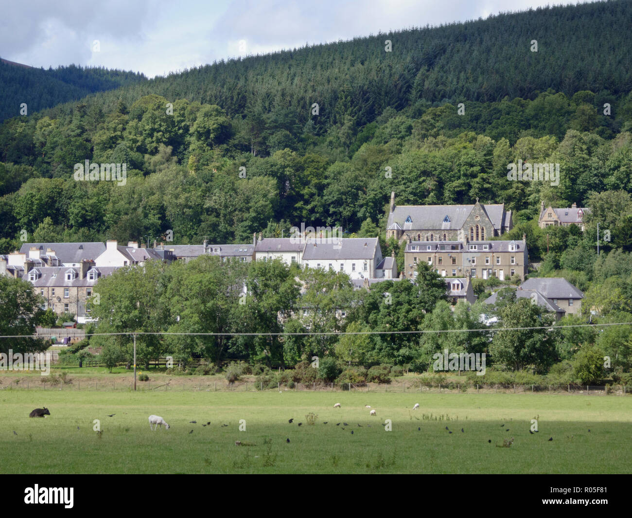 Walkerburn, Tweed Valley, Borders, Scotland, UK in August Stock Photo ...