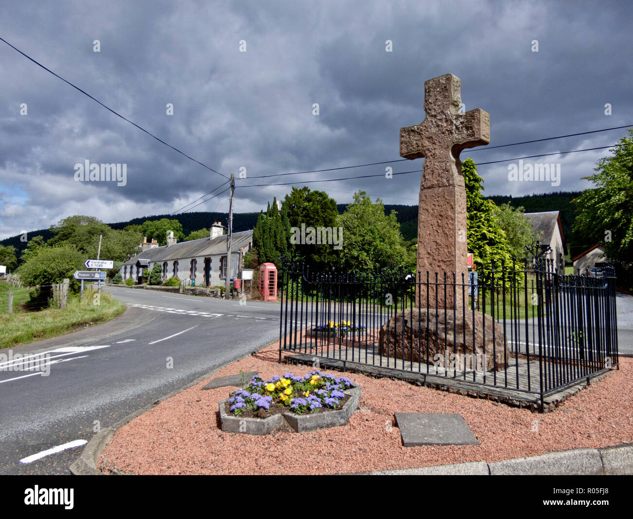 Traquair Village, Tweed Valley, Borders, Scotland, UK in August Stock ...