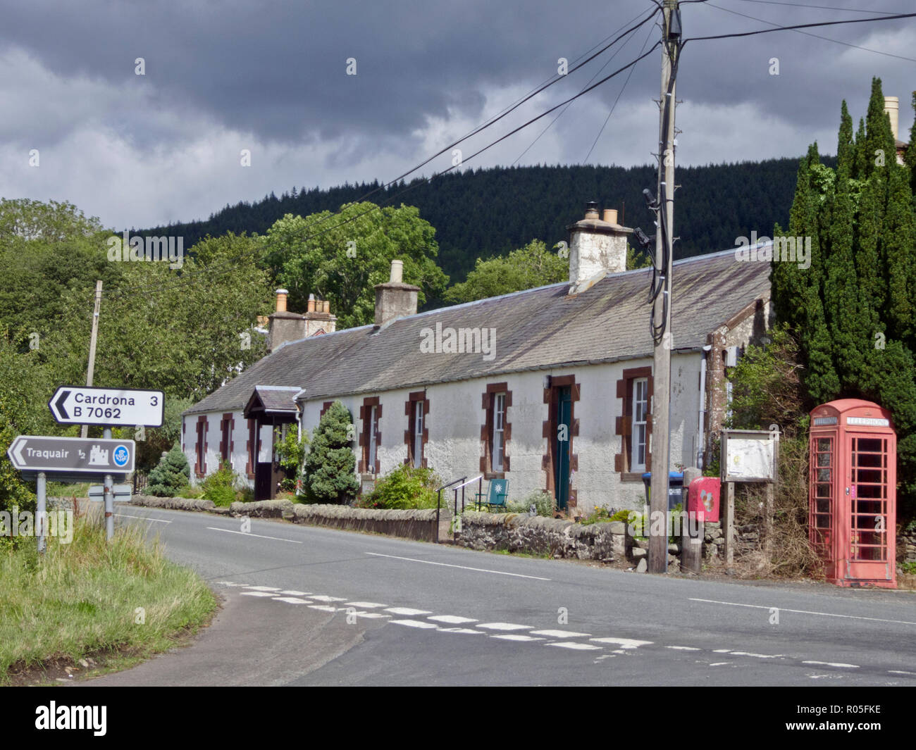 Traquair Village, Tweed Valley, Borders, Scotland, UK in August Stock ...