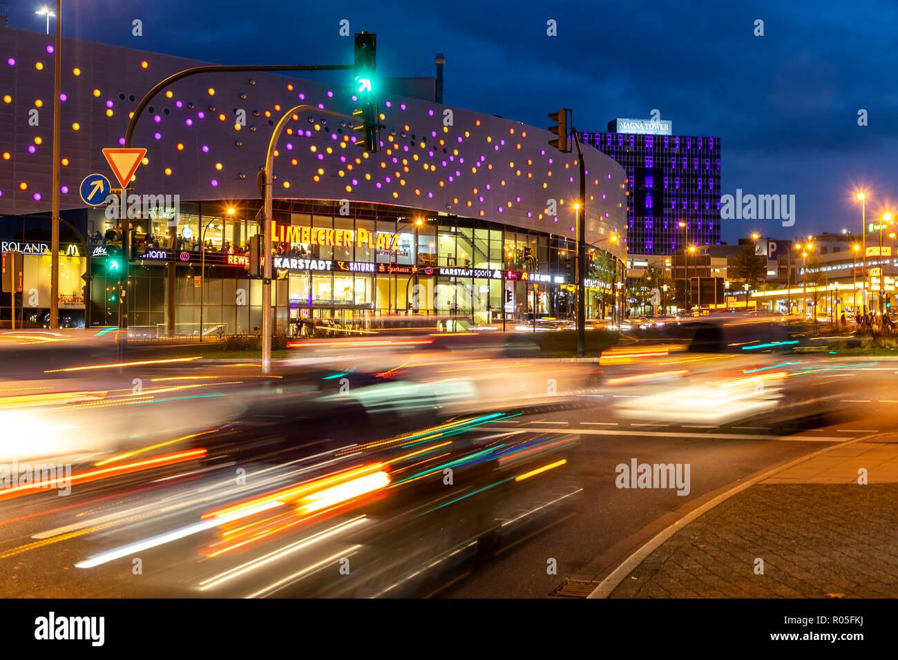 Berliner Platz square, in downtown Essen, shopping center Limbecker ...