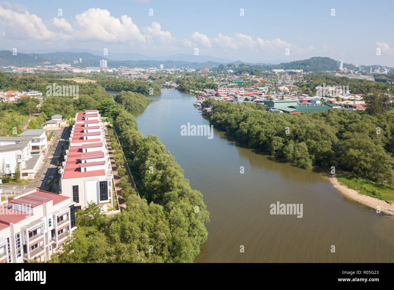 Dense housing area in Asia Stock Photo - Alamy