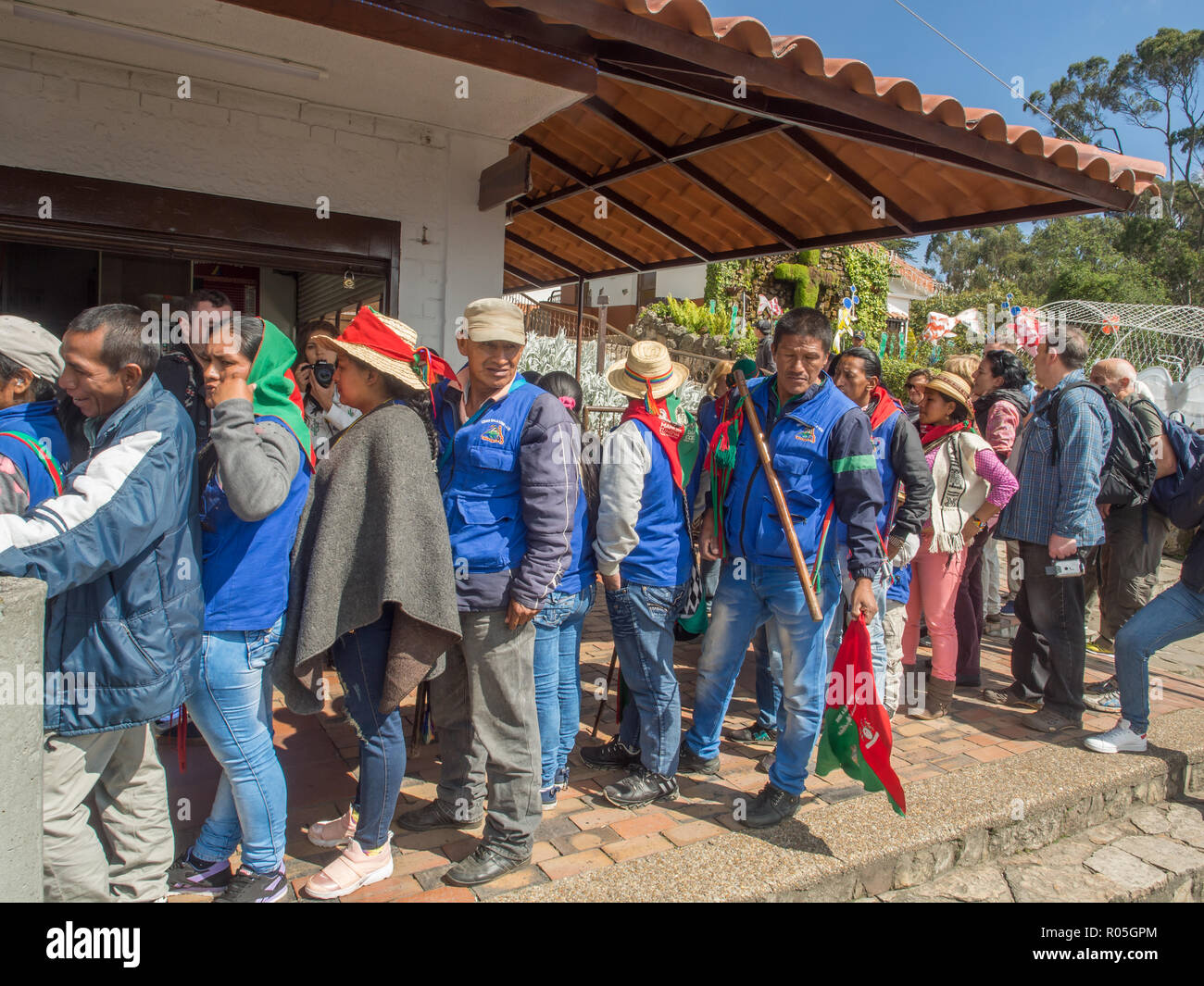 Bogota, Colombia - December 01, 2017: A tribe from the north of ...