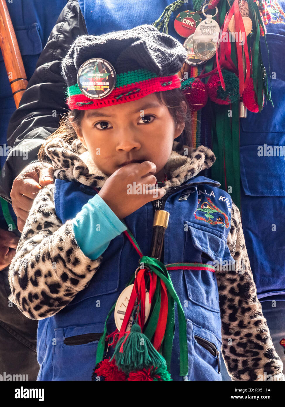 Bogota, Colombia - December 01, 2017: A tribe from the north of ...