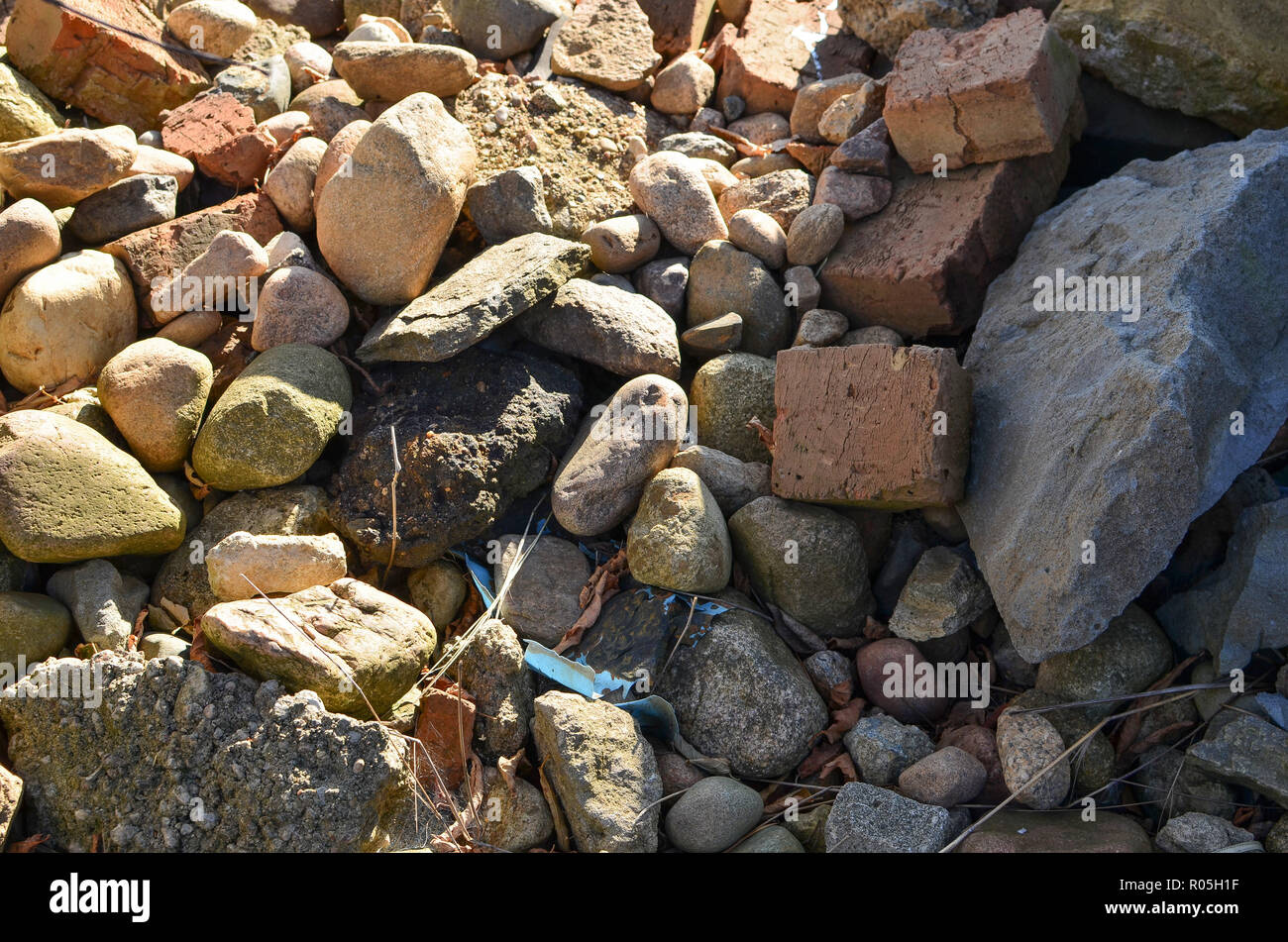 Dump from a pile of stones Stock Photo - Alamy