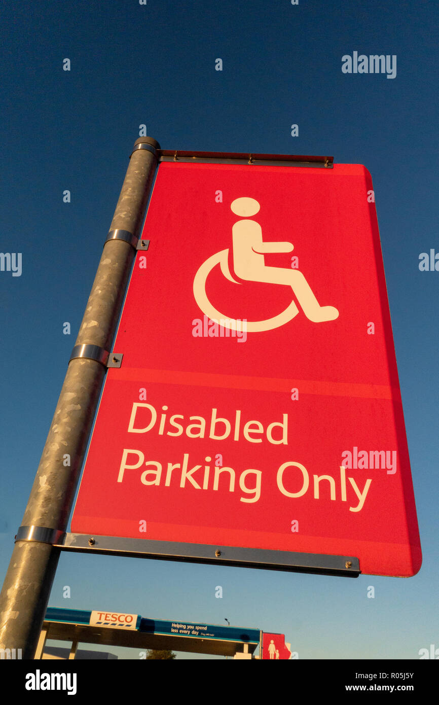 Disabled Parking Bay Wheelchair Sign High Resolution Stock Photography ...