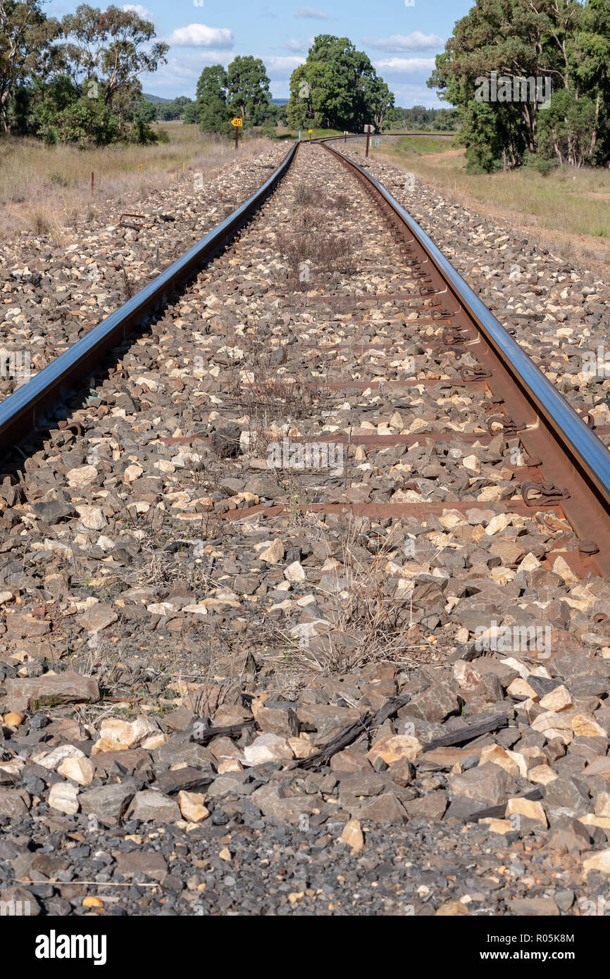 Railway tracks closeup from NSW Australia Stock Photo - Alamy