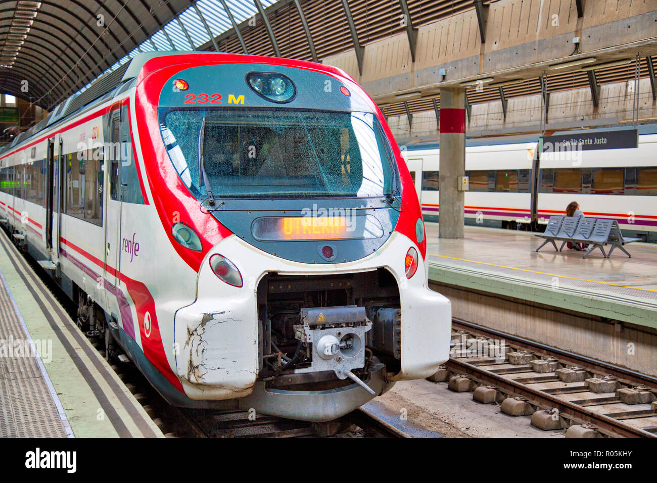 Seville, Spain, 19 October, 2016: Seville main train station, Santa ...