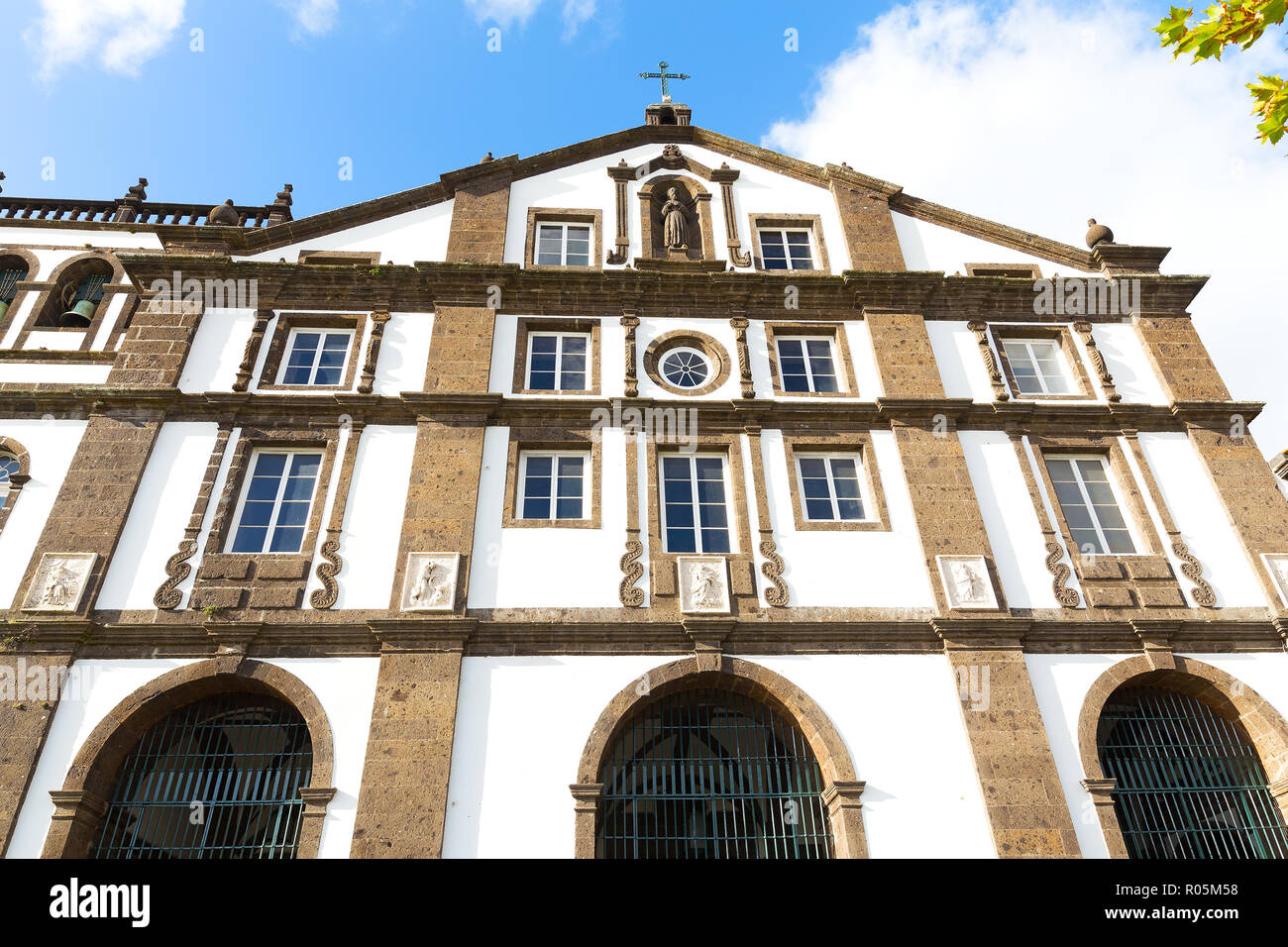 Absolutely beautiful Church of Sao Jose facade in Ponta Delgada, Azores ...