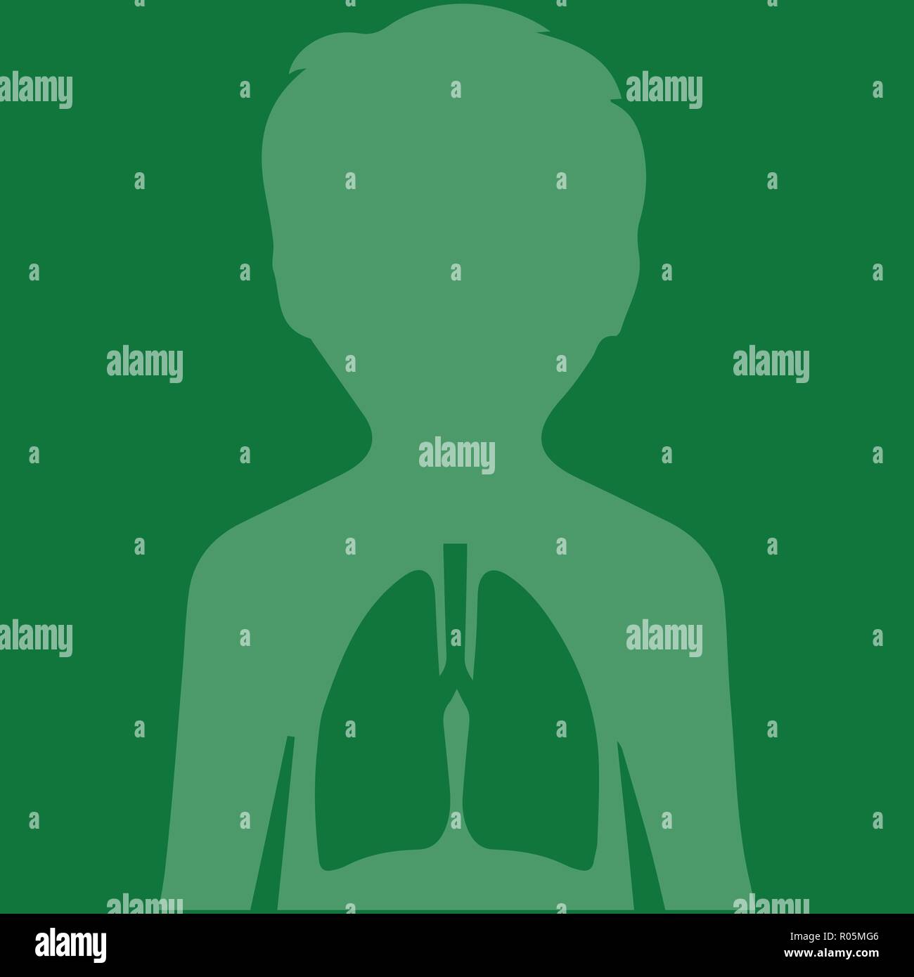 Human lungs anatomy in childs body, conceptual vector Stock Vector ...