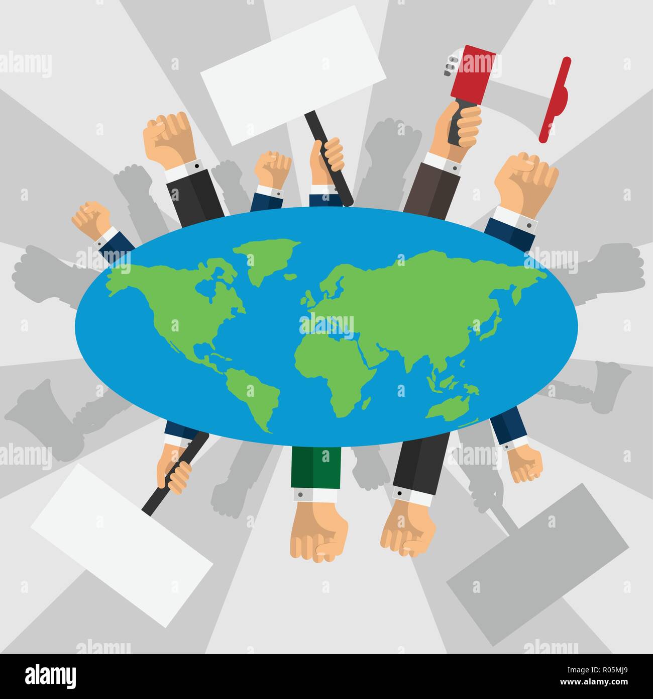 Vector banners with globe hi-res stock photography and images - Alamy