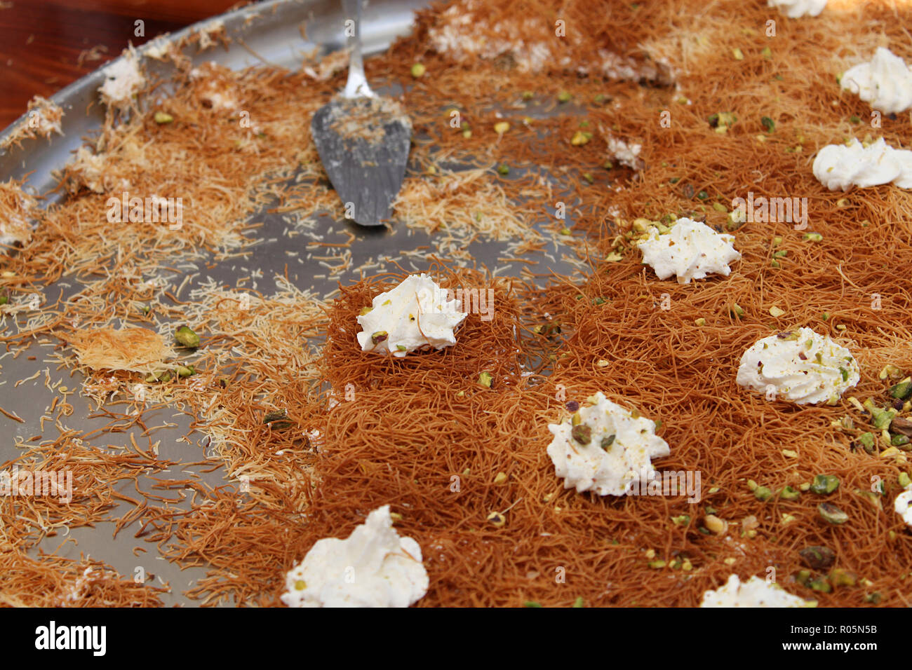 A tray of esmalliyeh, a traditional Lebanese pastry Stock Photo - Alamy