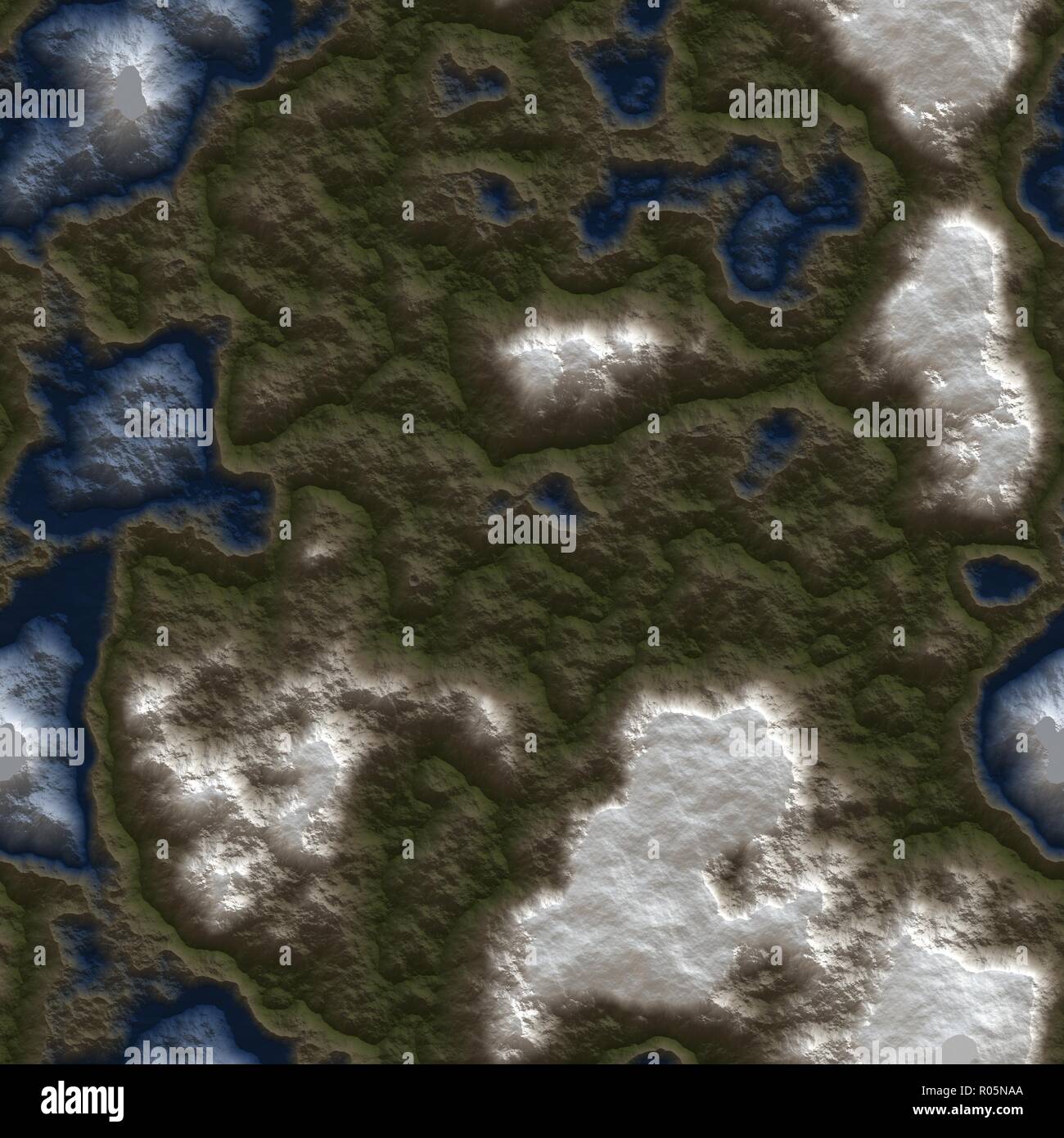 Fantasy planet terrain illustration seamless texture or background ...