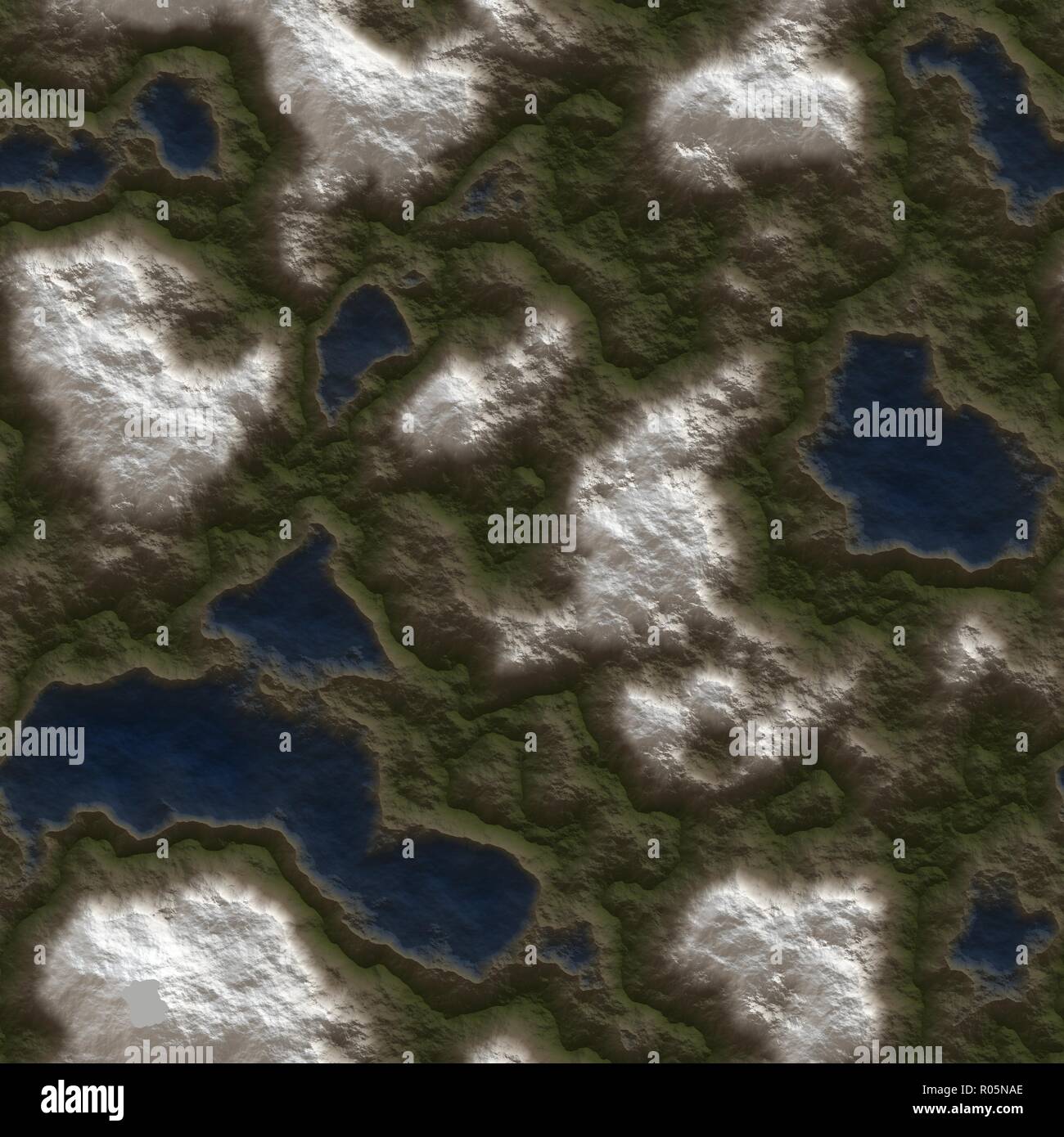 Fantasy planet terrain illustration seamless texture or background ...