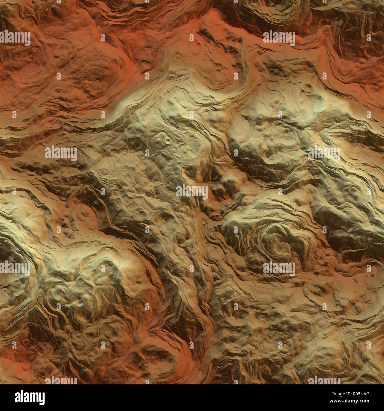 Fantasy planet terrain illustration seamless texture or background ...