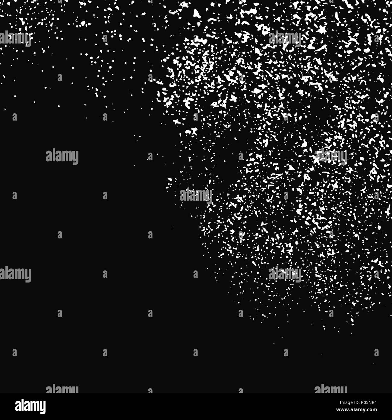 White Grainy Texture Isolated On Black Background. Dust Overlay. Light ...