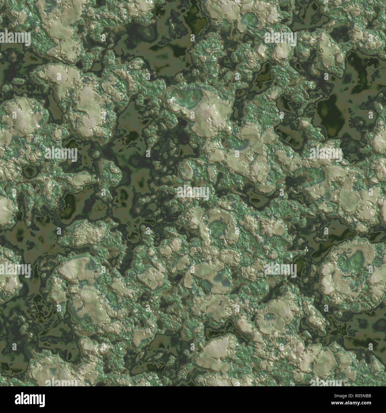 Fantasy planet terrain illustration seamless texture or background ...