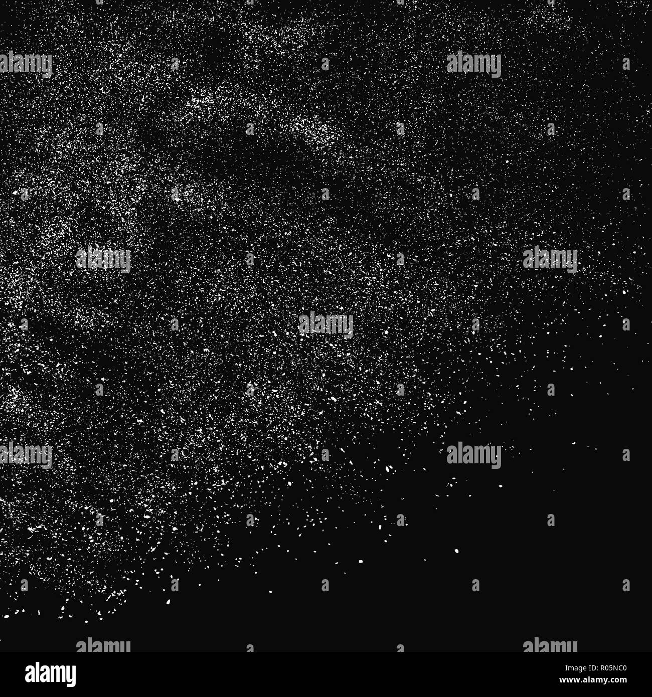 White grainy texture isolated on black background. Dust overlay. Light ...
