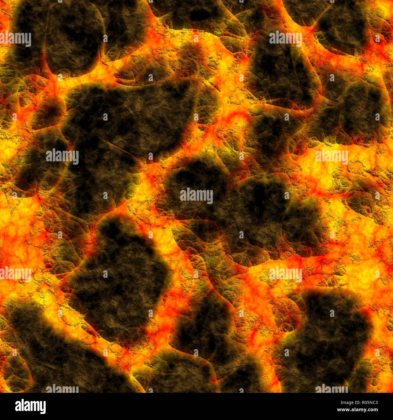 Fantasy planet terrain illustration seamless texture or background ...