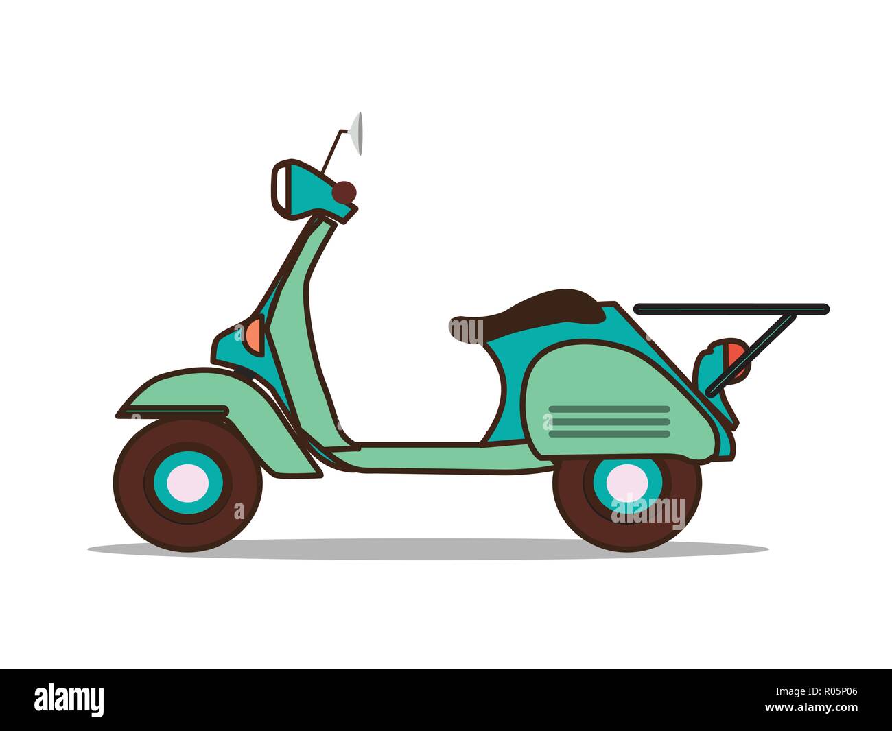 retro scooter a stylized, vector illustration Stock Vector Image & Art ...
