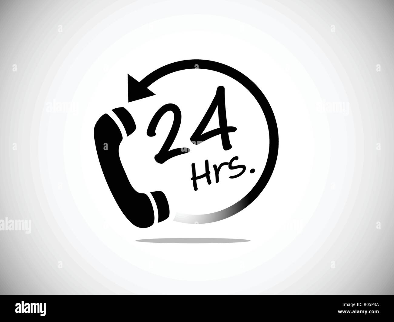 24 Hr service vector business symbol service Stock Vector Image & Art ...
