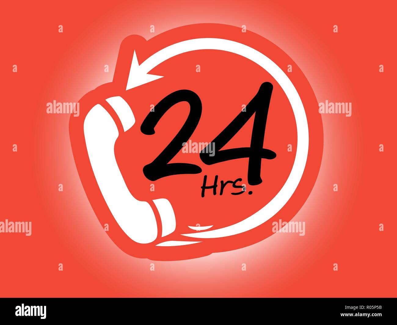 24 Hr service vector business symbol service Stock Vector Image & Art ...
