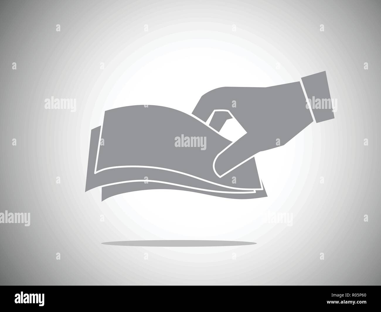 cash vector icon on a gray background Stock Vector Image & Art - Alamy